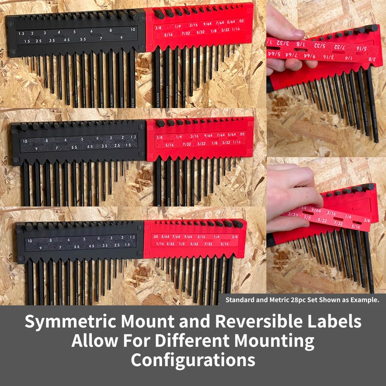 Allen Key / Allen Wrench Wall Mount Storage Organizer / Holder Metric 1 ...