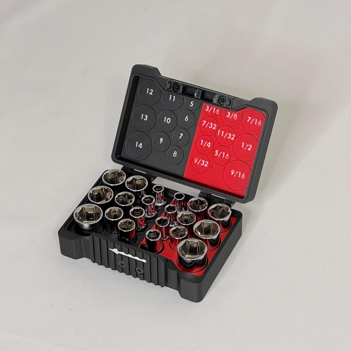 Compact 1/4 Inch Drive Socket Case for 20 Piece Socket Set for Chrome ...