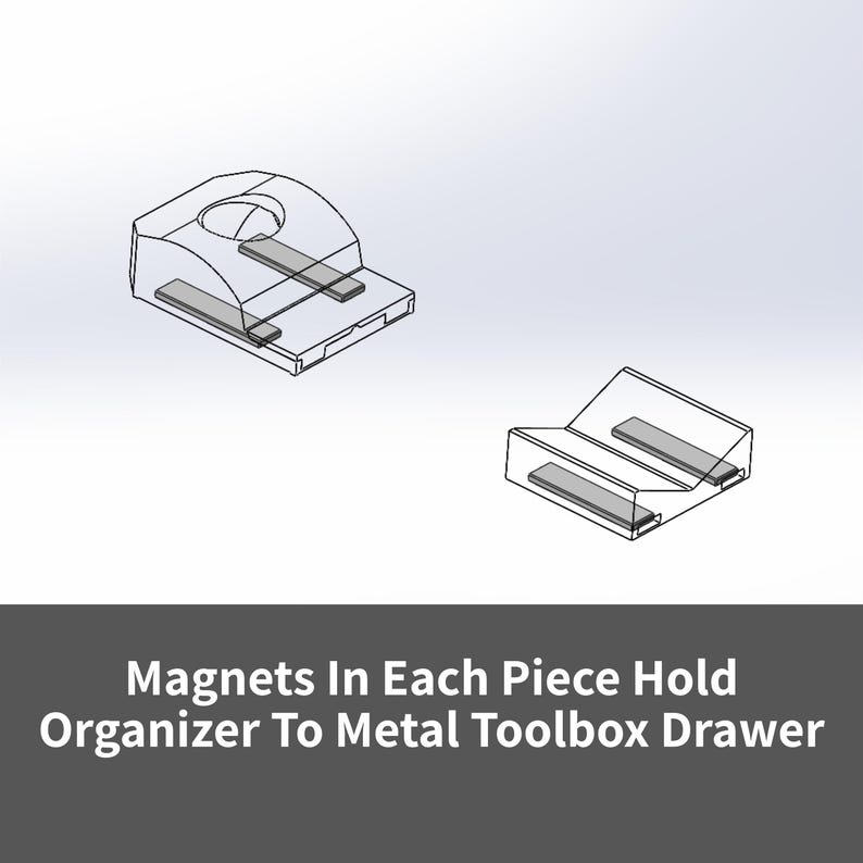Magnetic Ratchet Organizers for Toolbox Drawer, 1/4 Drive, 3/8 Drive, 1 ...