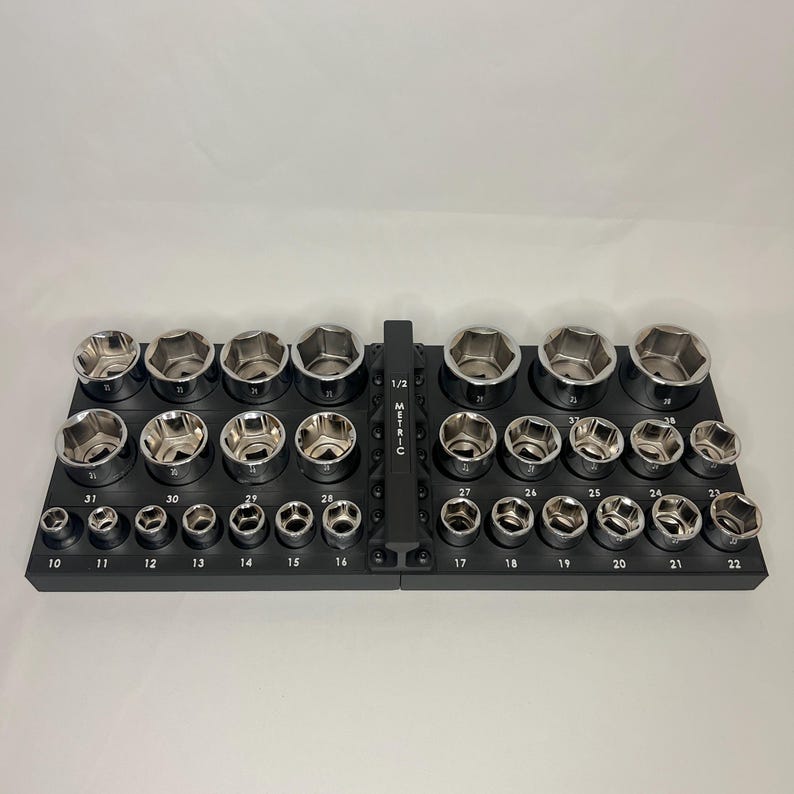 1/2 Drive Socket Trays NO SKIPS 3/8in - 1-1/2in & 10mm - 38mm ...