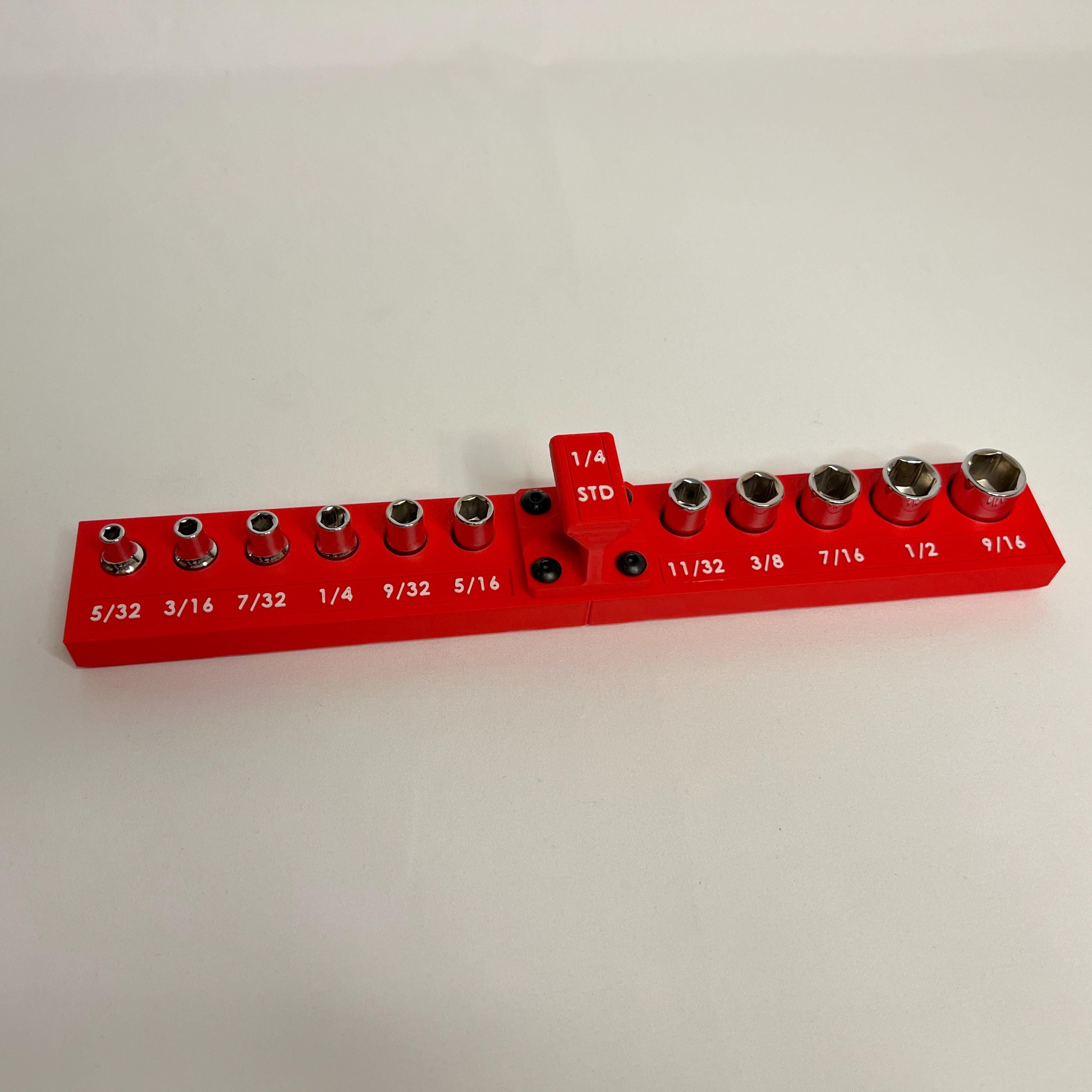 1/4 Drive Socket Trays NO SKIPS 5/32in - 9/16in and 4mm - 15mm ...