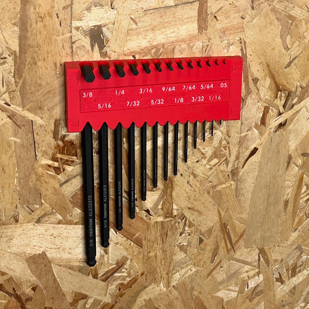 Allen Key / Allen Wrench Wall Mount Storage Organizer / Holder Standard ...