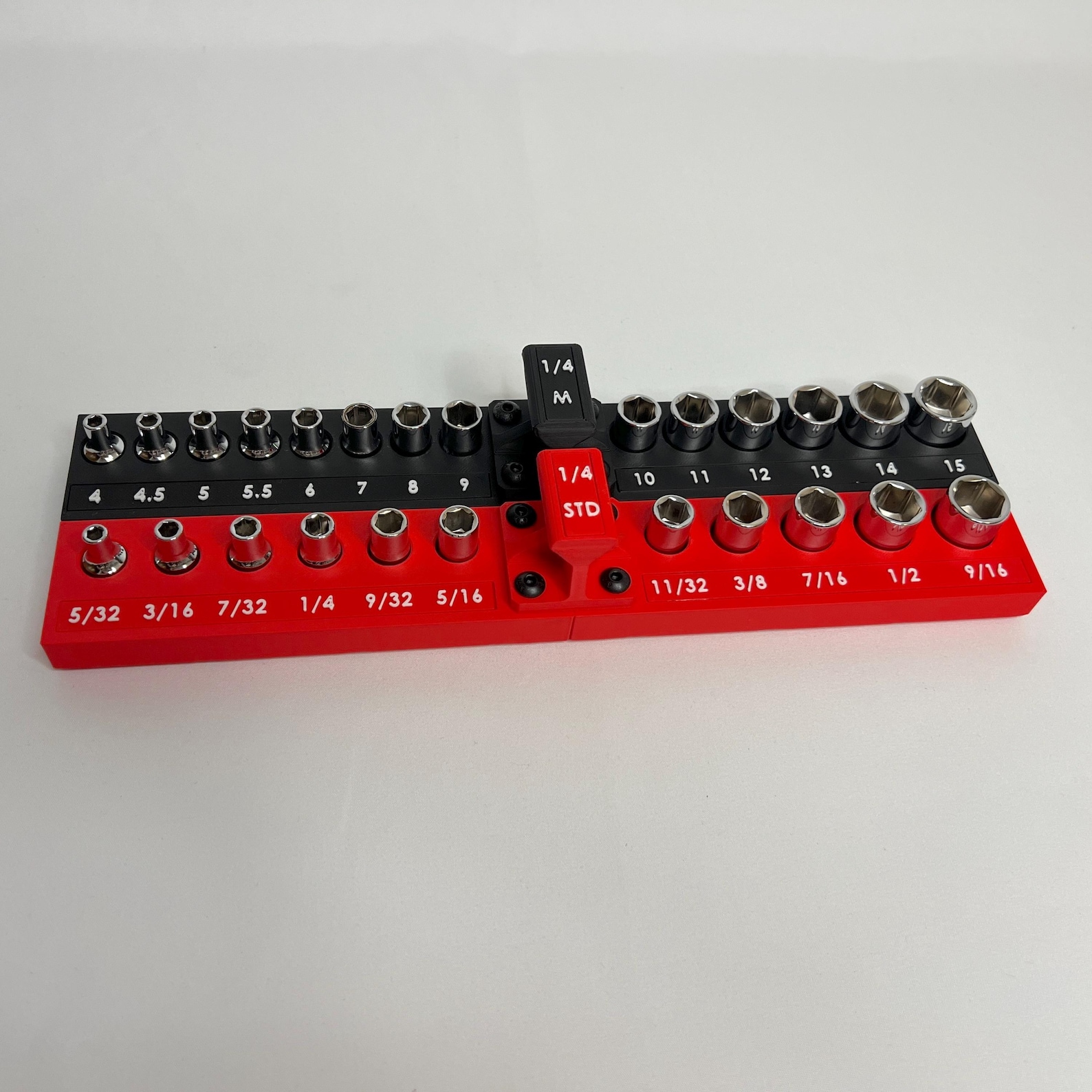 1/4 Drive Socket Trays NO SKIPS 5/32in - 9/16in and 4mm - 15mm ...