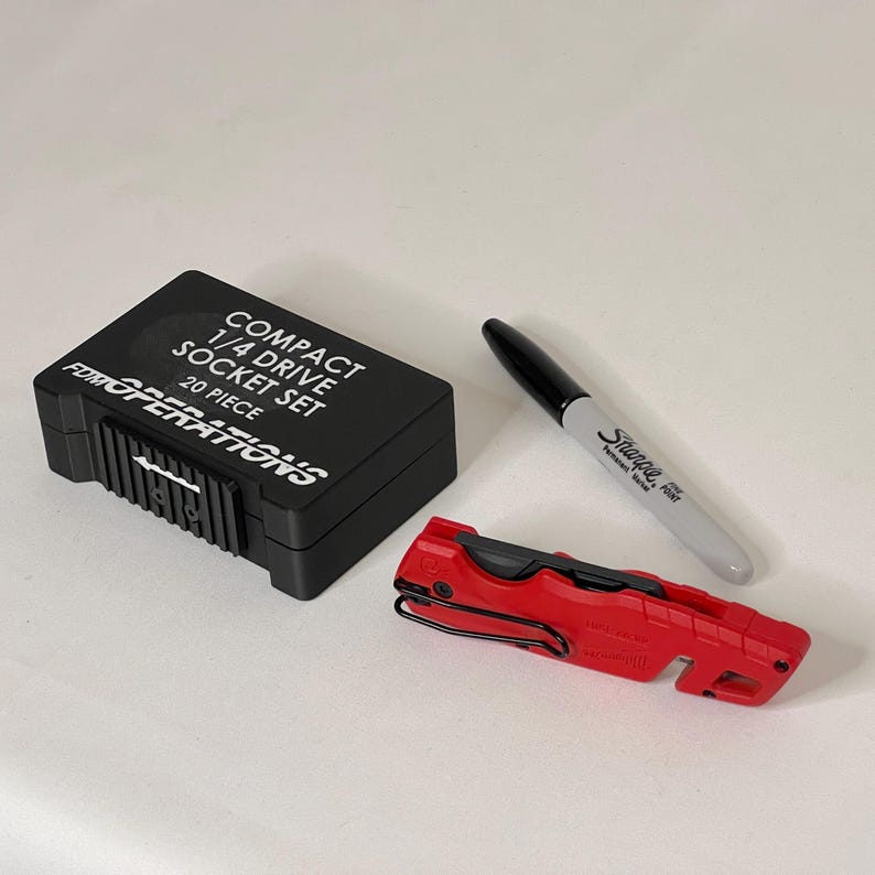 Compact 1/4 Inch Drive Socket Case for 20 Piece Socket Set for Chrome ...