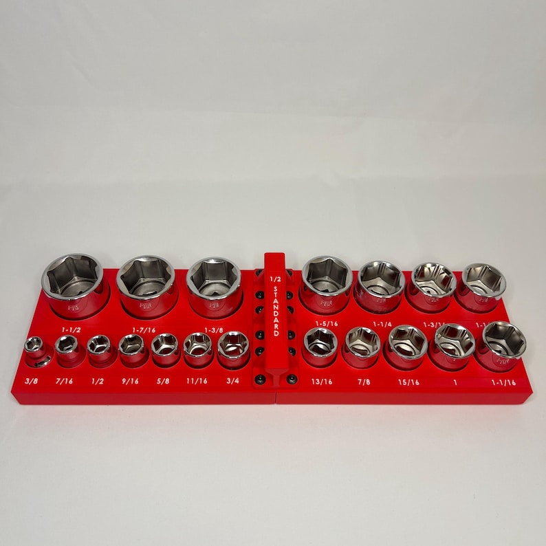 1/2 Drive Socket Trays NO SKIPS 3/8in - 1-1/2in & 10mm - 38mm ...