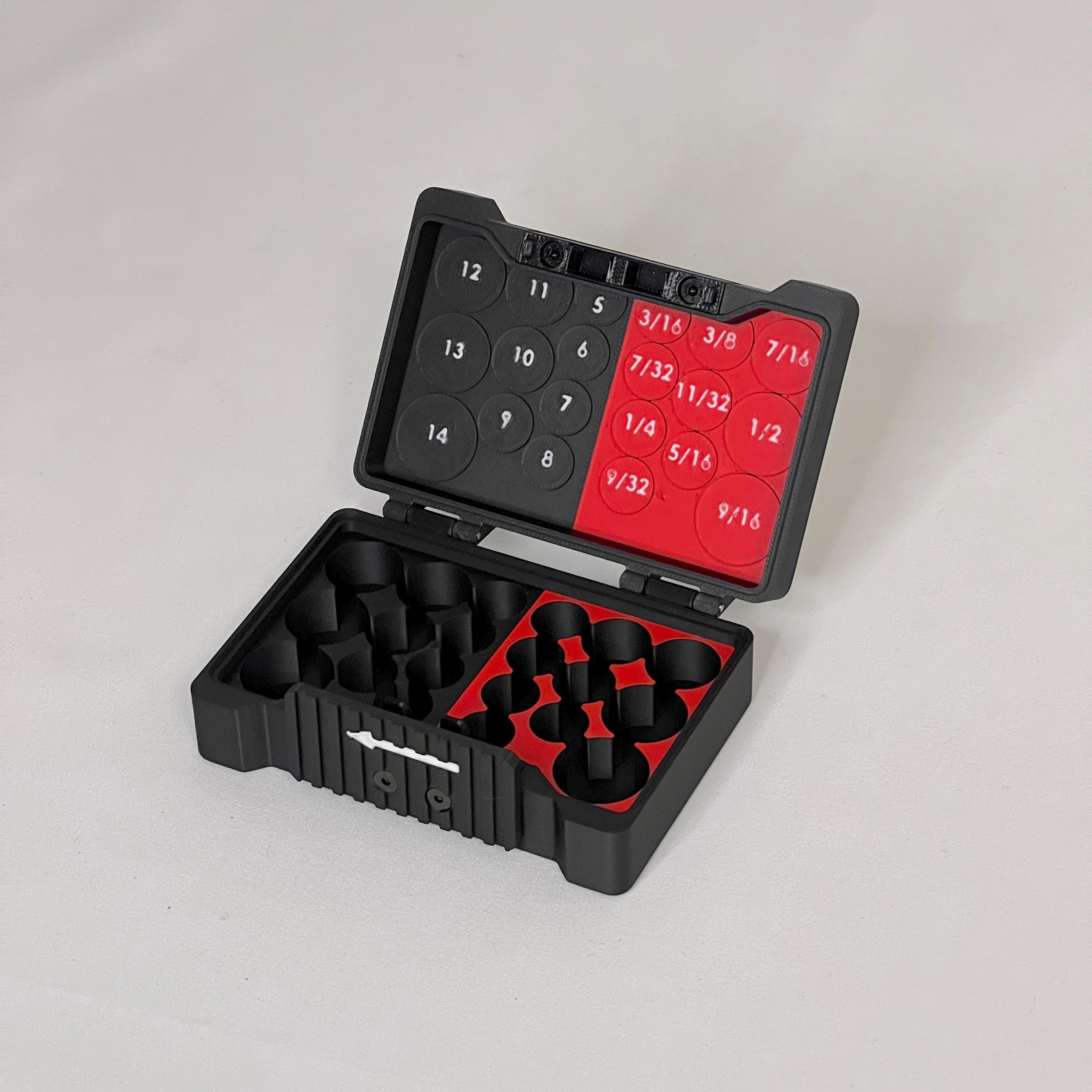 Compact 1/4 Inch Drive Socket Case for 20 Piece Socket Set for Chrome ...