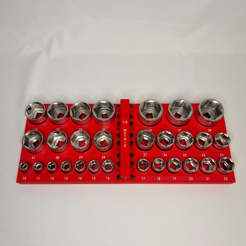 1/2 Drive Socket Trays NO SKIPS 3/8in - 1-1/2in & 10mm - 38mm ...