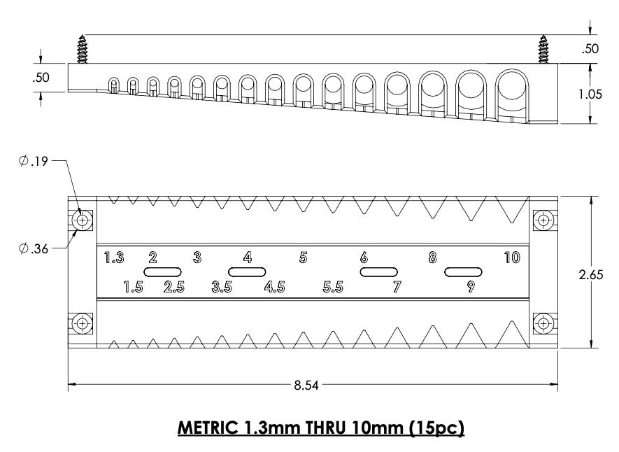 Allen Key / Allen Wrench Wall Mount Storage Organizer / Holder SAE and ...