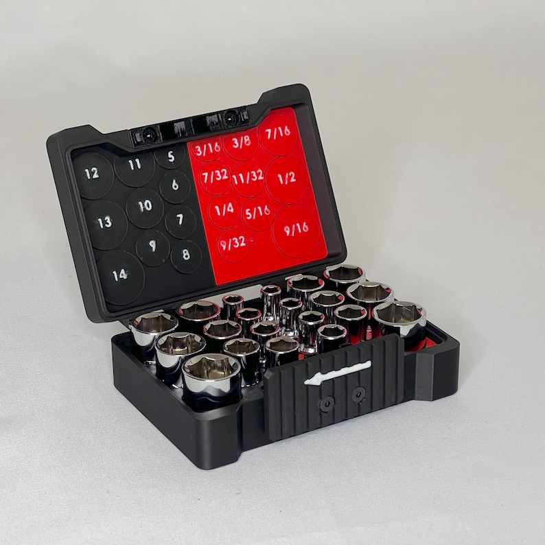Compact 1/4 Inch Drive Socket Case for 20 Piece Socket Set for Chrome ...