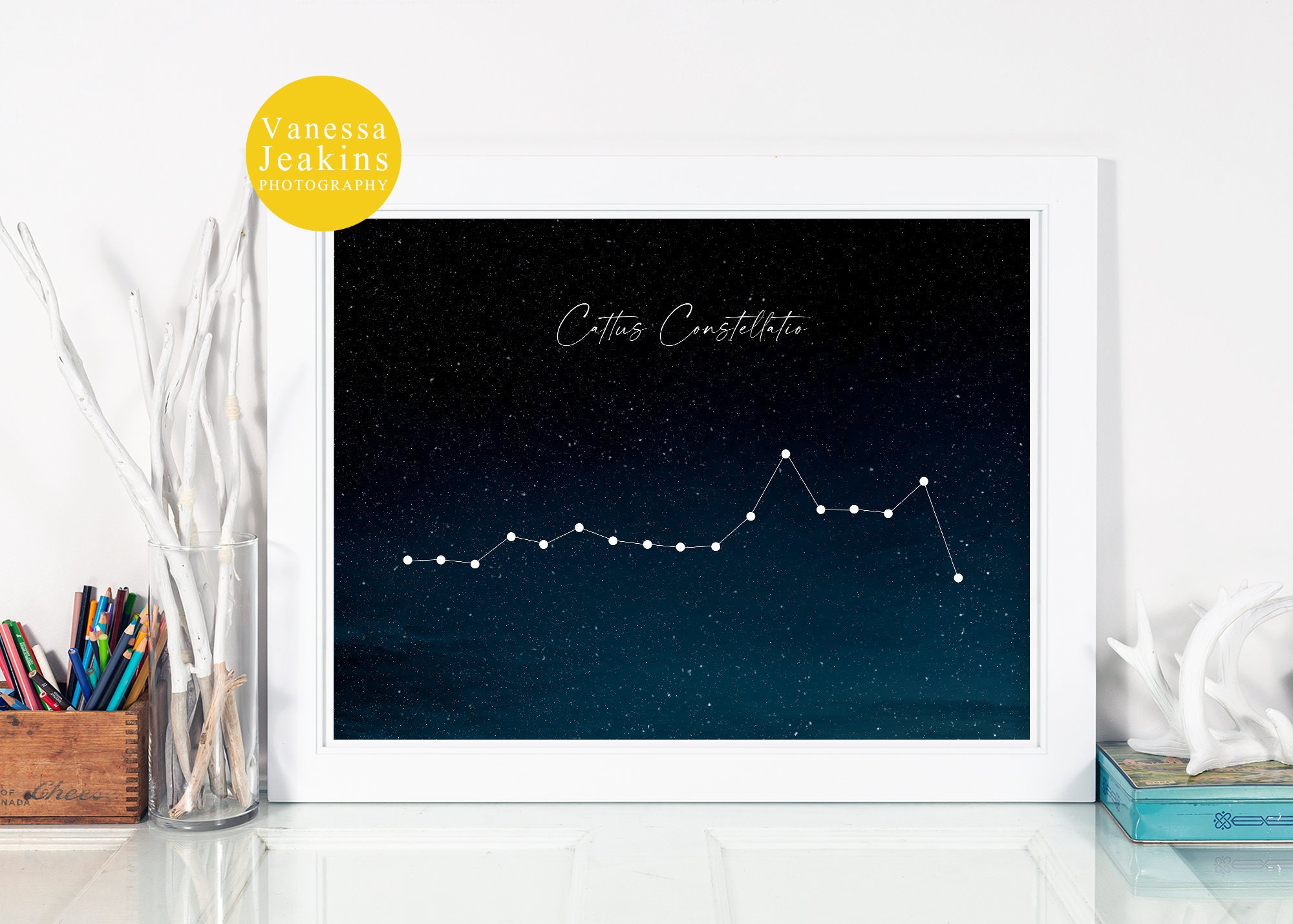 Cat Constellation Astrology Wall Art Stars Illustration | Etsy