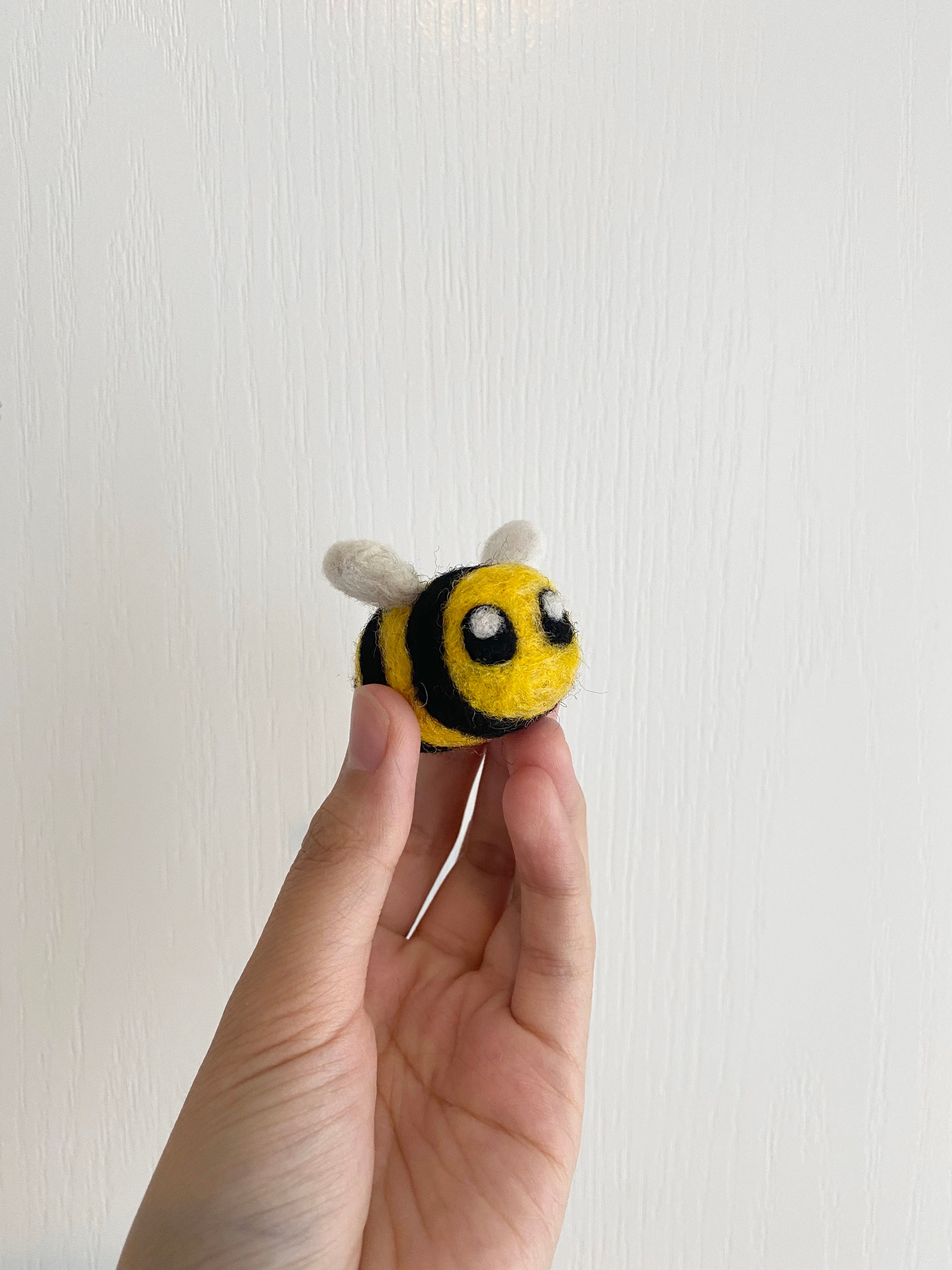 Mini Bee Felt Plush Needle Crafted Gift Cute Keychain - Etsy