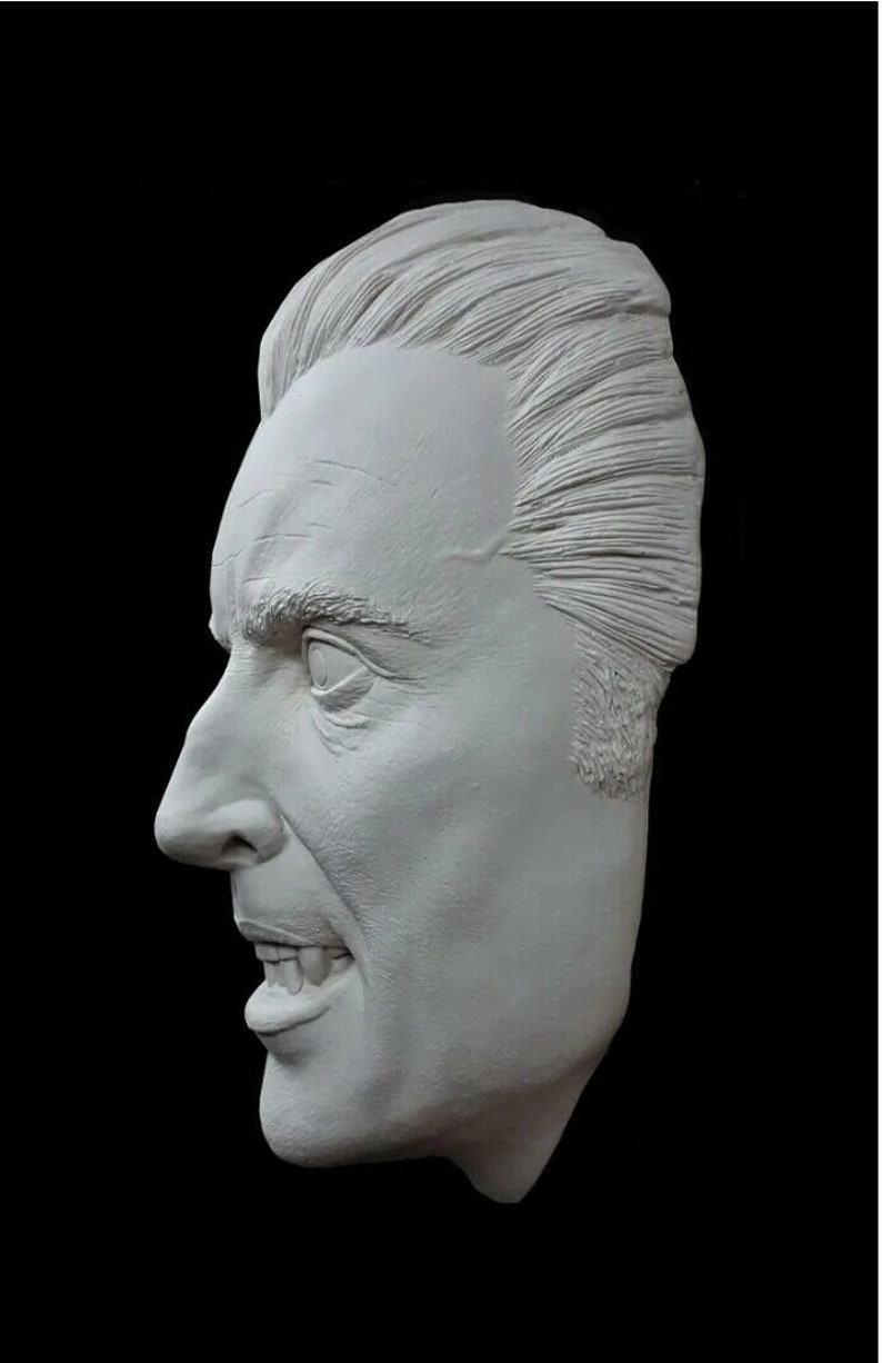 Life Size Face Cast Prop Christopher Lee Dracula White - Etsy