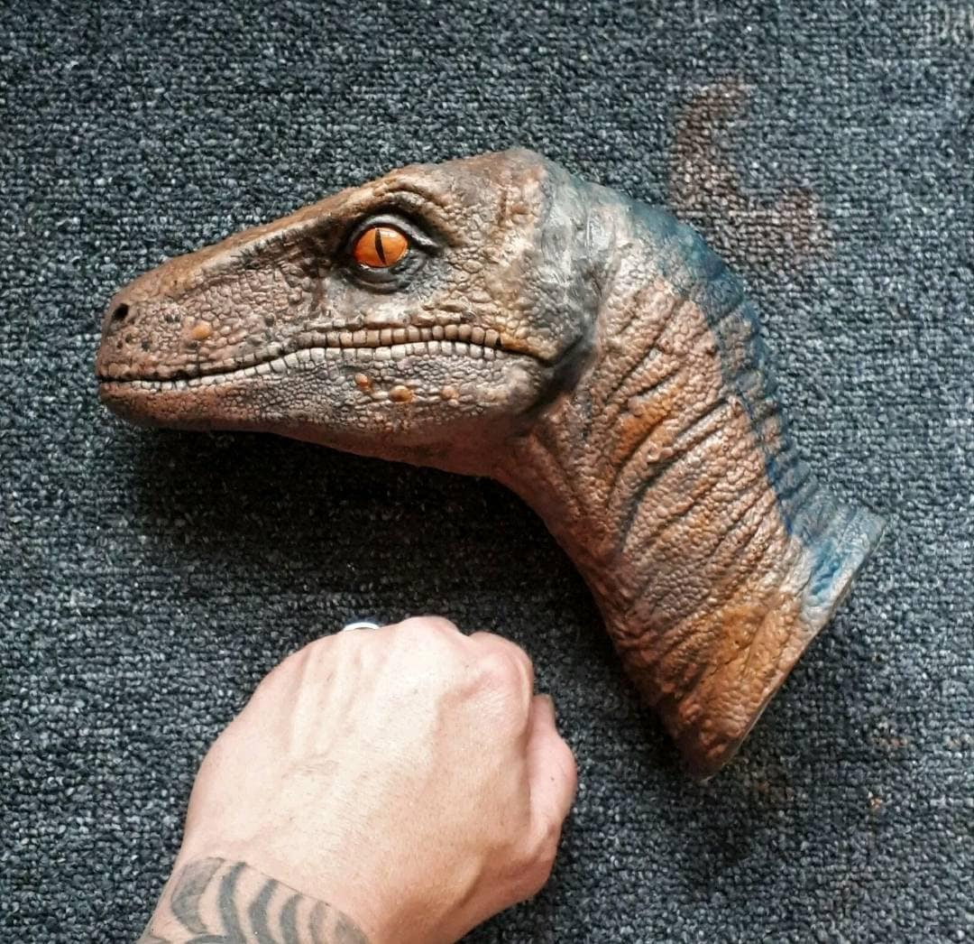 Raptor Bust Prop Jurassic Park Blue Style - Etsy
