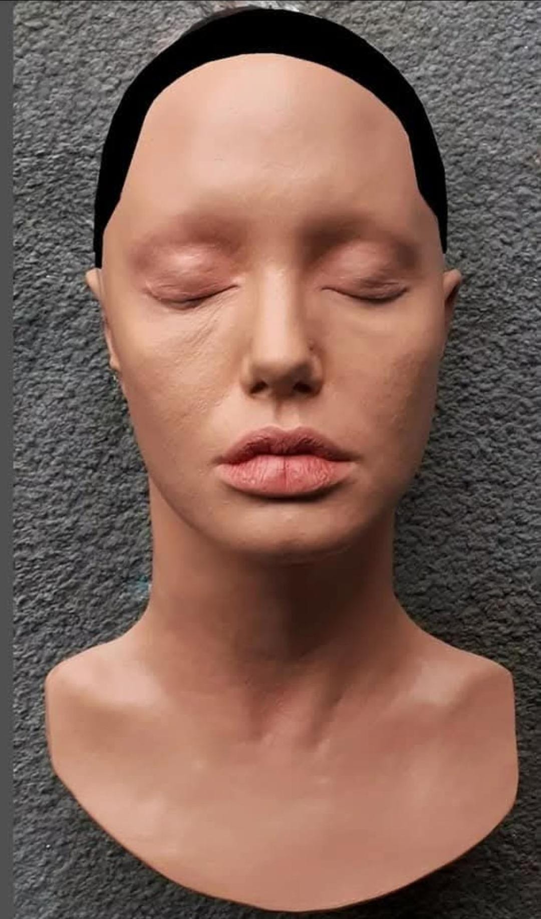 1/2 Bust Life Face Cast of Angelina Jolie in Realistic Style - Etsy