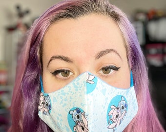 Purple Stitch and Angel Face Mask - Etsy
