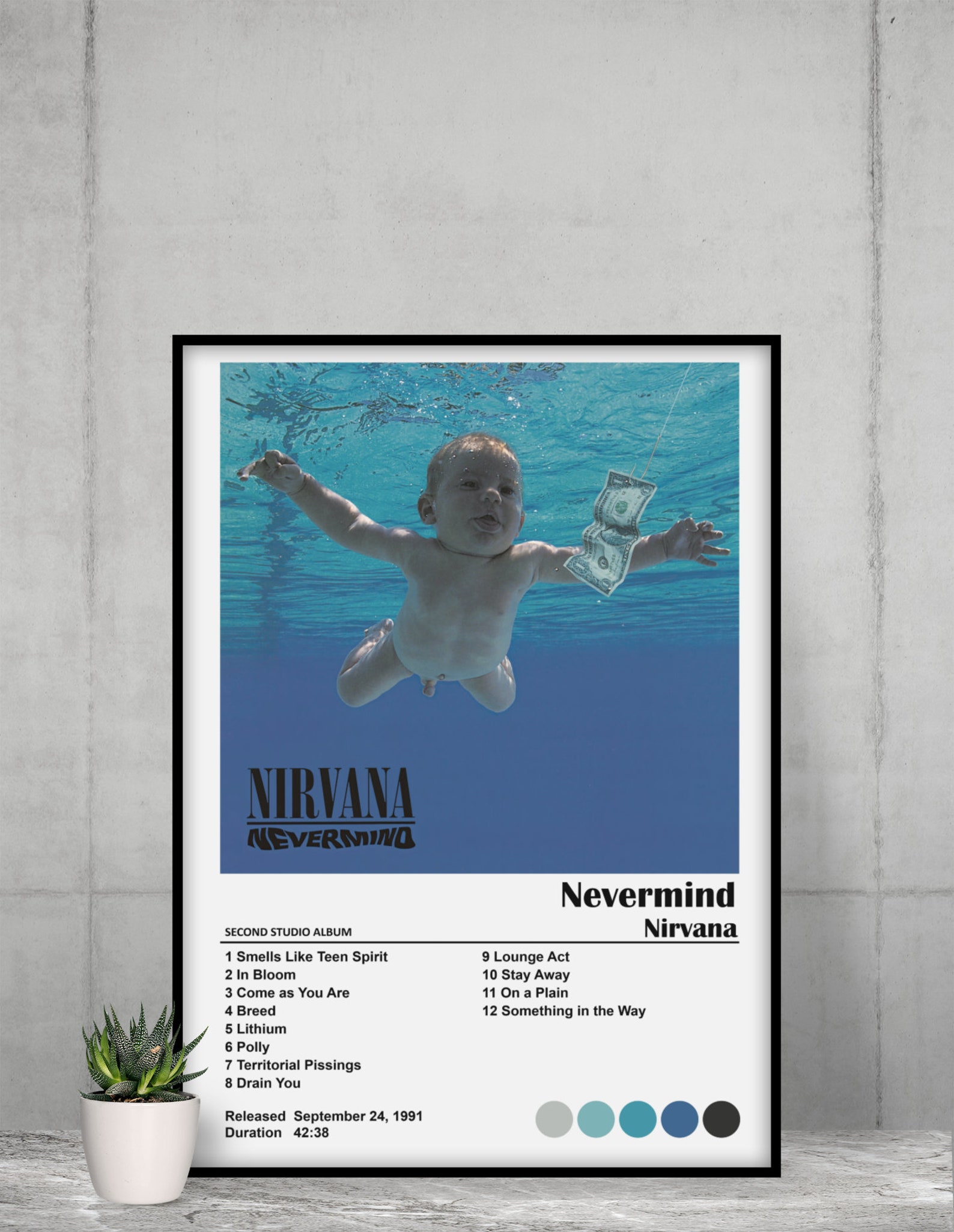 Nirvana Nevermind Album Cover Posters Album Art Wall | Etsy