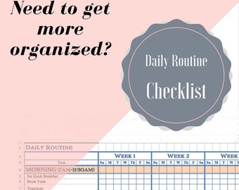 Daily Routine Checklist - Etsy