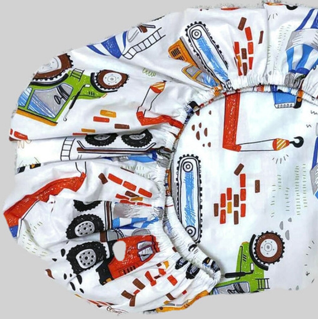 Sheet With Elastic Band, Cargo Machines, Baby Crib, Cotton Bedding for ...