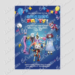 Editable Circus Invitation on Canva the Amazing Digital Circus Theme ...