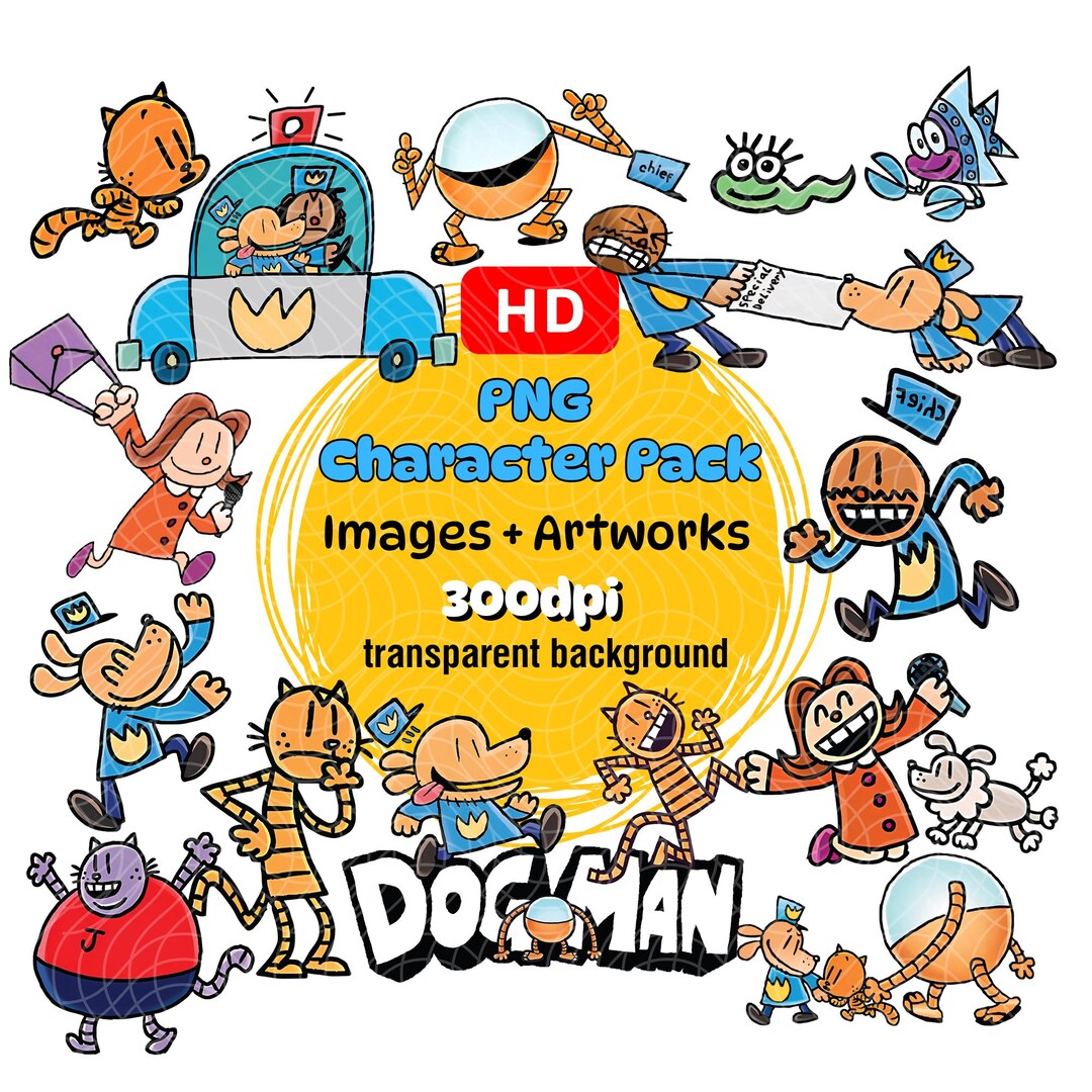 Dog Man Cartoon HD PNG Bundle | 300 DPI Transparent Background Images ...