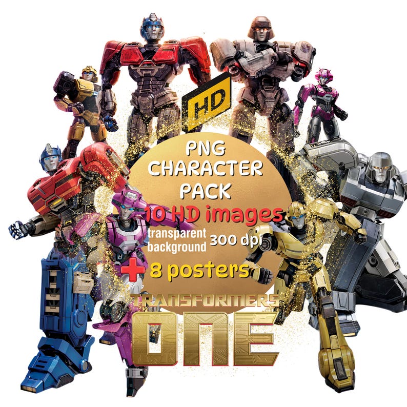 Paquete de personajes PNG de Transformers One / 10 imágenes ...