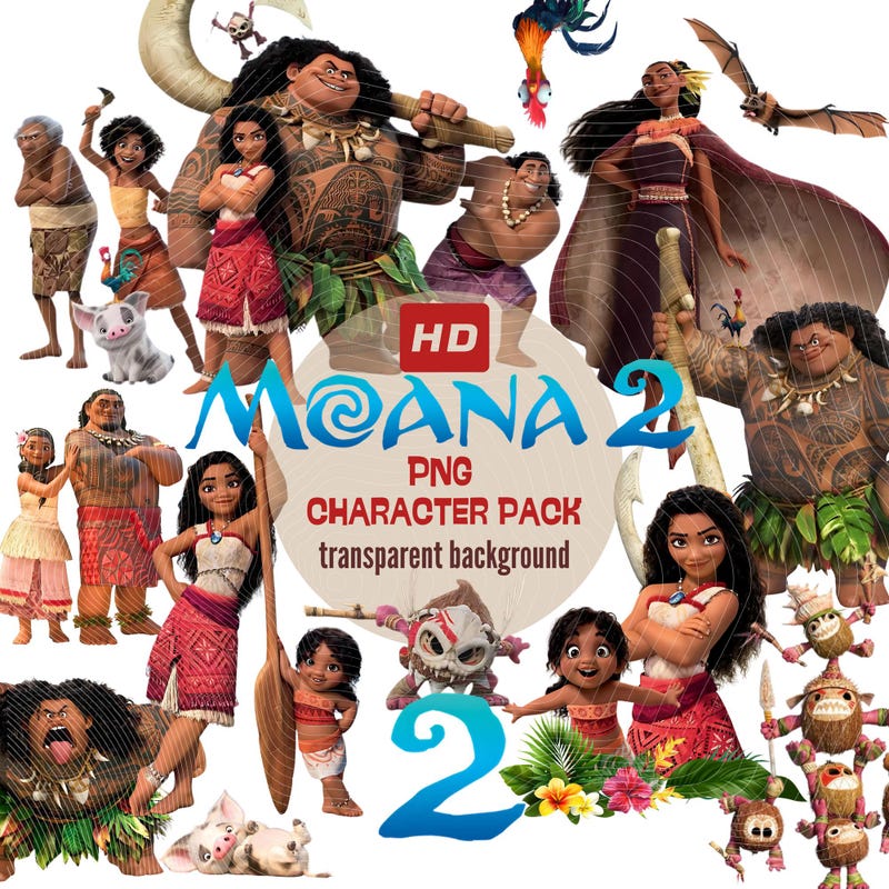 Characters of Moana 2 - Etsy
