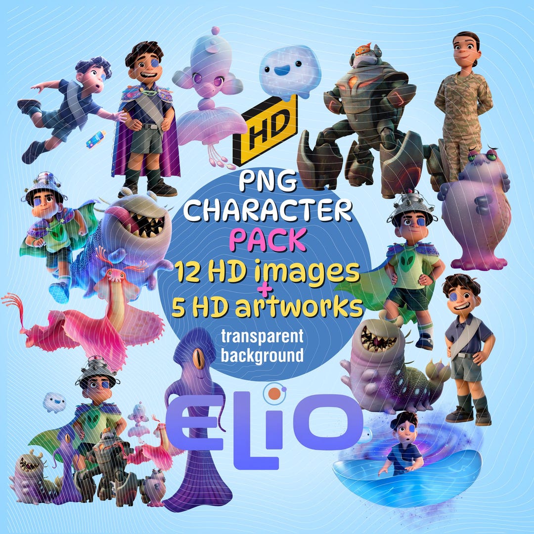 Elio Movie Characters PNG Bundle for Birthday Party | HD Images ...