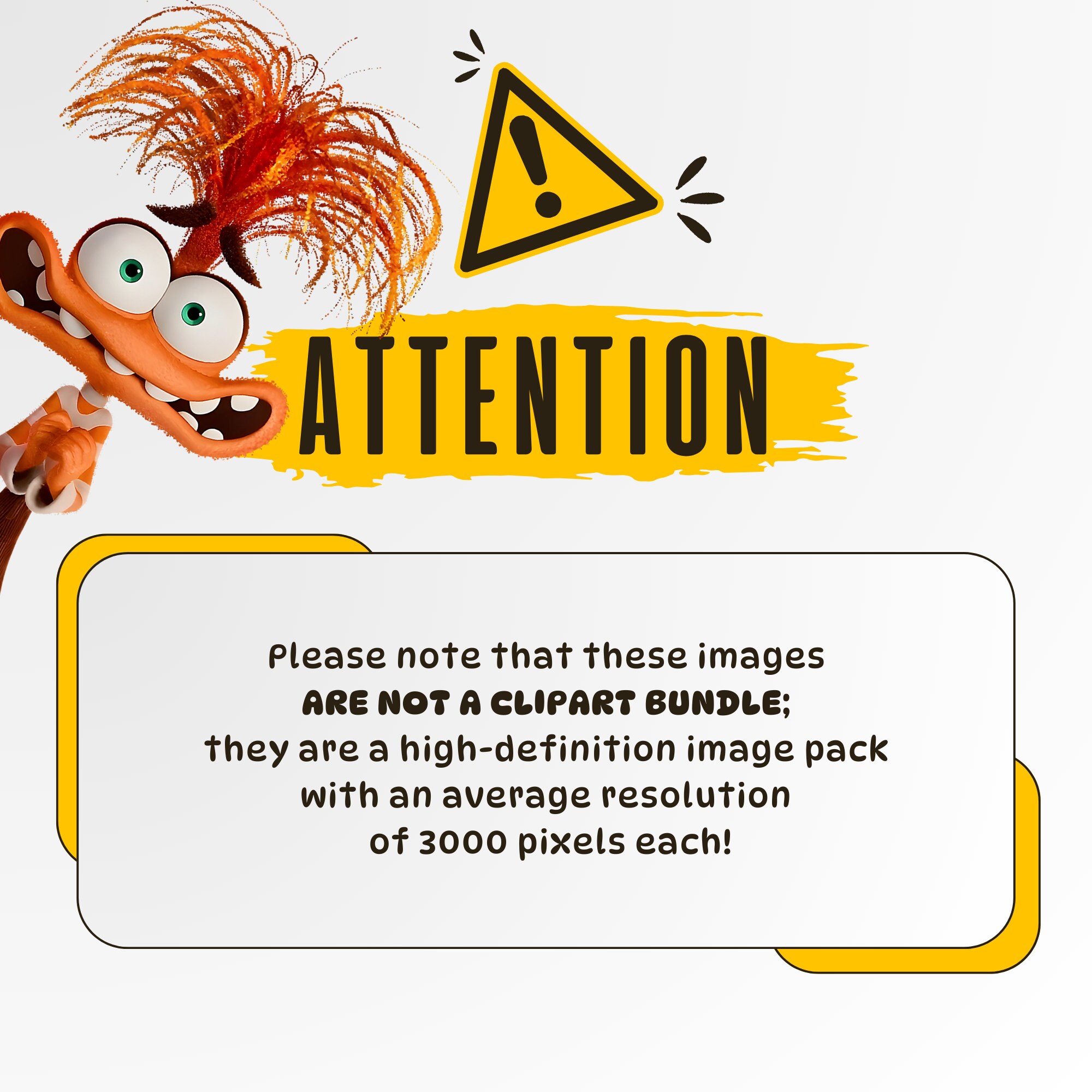 Inside Out 2 PNG Character Clipart: 36 Poses, Transparent Background ...