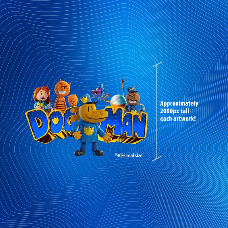 Dog Man Characters PNG Bundle - 4 HD Images, 300 DPI, Transparent ...