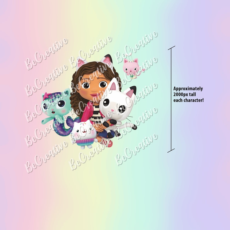 Gabby's Dollhouse PNG Character Clipart: 30 HD Transparent Images - Etsy