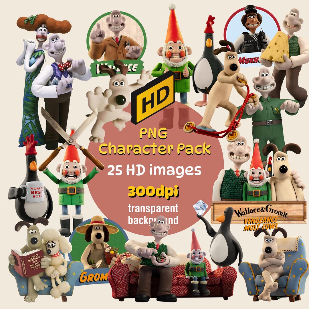 Wallace & Gromit Vengeance Most Fowl, PNG Bundle, HD Transparent ...