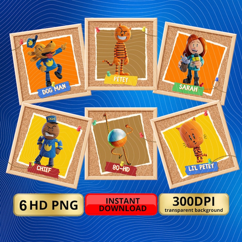 Dog Man Artwork PNG Bundle - 6 HD Images, 300 DPI, Transparent ...