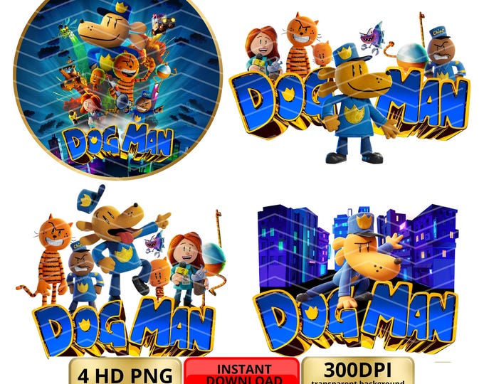 Dog Man SVG PNG JPG - Etsy