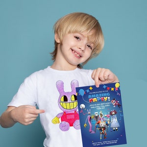 Editable Circus Invitation on Canva the Amazing Digital Circus Theme ...