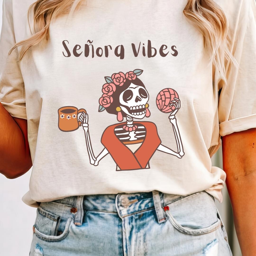 Señora Vibes /mexican Ghost/spooky Season/halloween Shirt/halloween ...