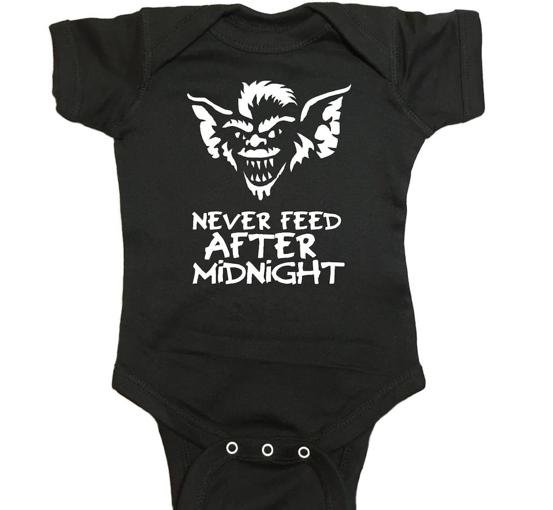 Gremlins Baby "never Feed After Midnight" Bodysuit Baby Clothes - Etsy