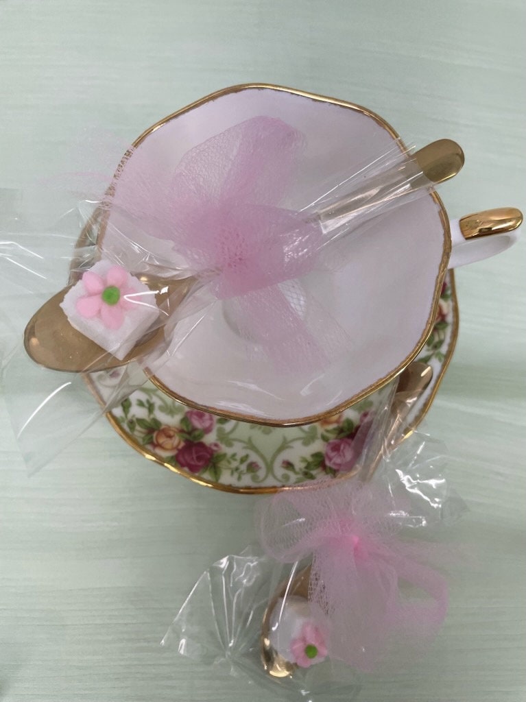 Tea Party Tea Spoons With Homemade Decorated Sugar Cube/ Tea Party ...