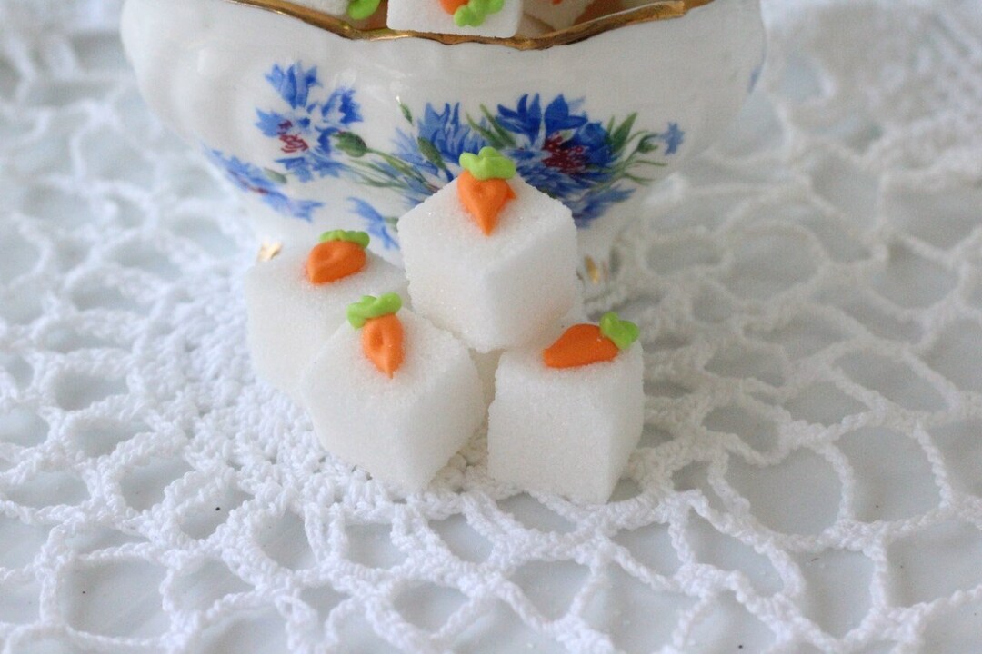 Spring Time Sugar Cube, Carrot Top Sugar Cube, Tea Tine Sugar Cubes ...