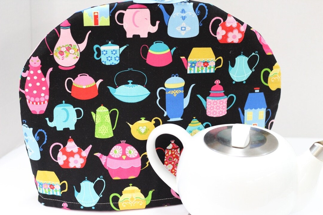 Tea Cozy, Tea Pot Cozy, Tea Pot Themed Tea Cozy, Bright Colored Tea Pot ...