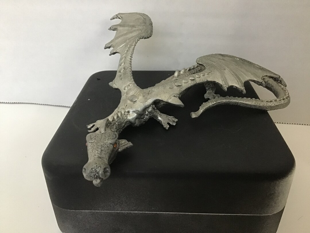 Vintage Pewter Dragon Fantasy Figurine - Etsy