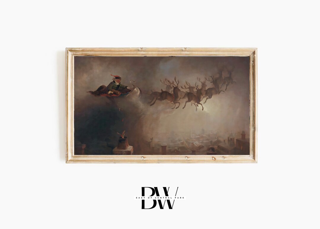 Frame TV | Christmas Art | Vintage Santa's Delivery | Digital Download ...