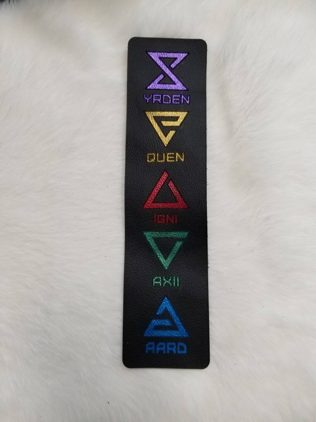 Witcher Signs Leather Bookmark - Etsy