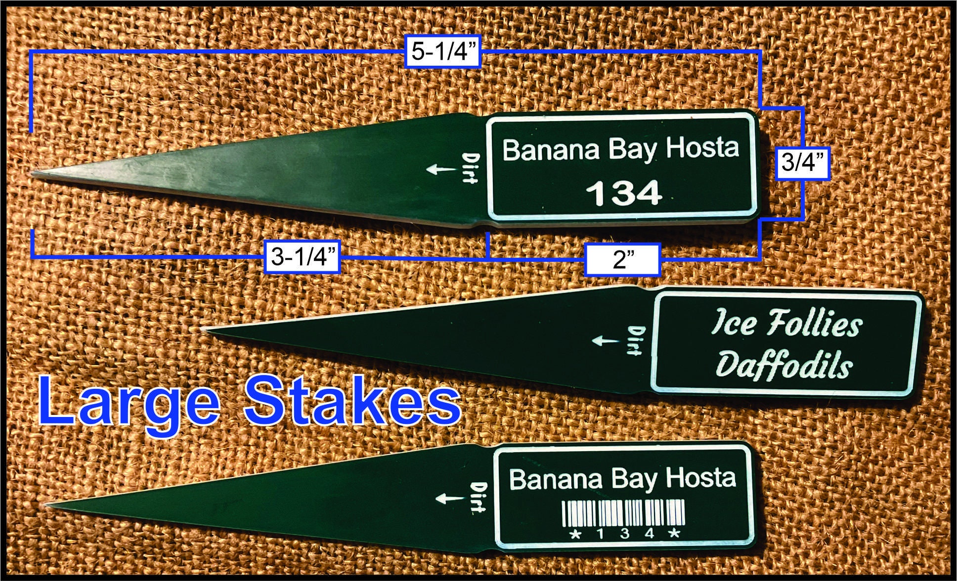 Plant Stake and Tags, Serialized, Barcodes or Just the Name. Comes ...