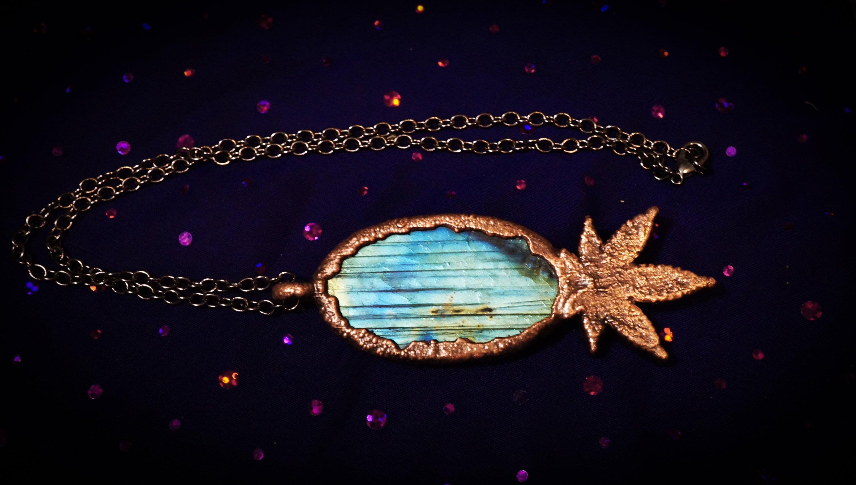 Purple Cannabis Leaf Necklace Weed Leaf Charm Necklace - Etsy