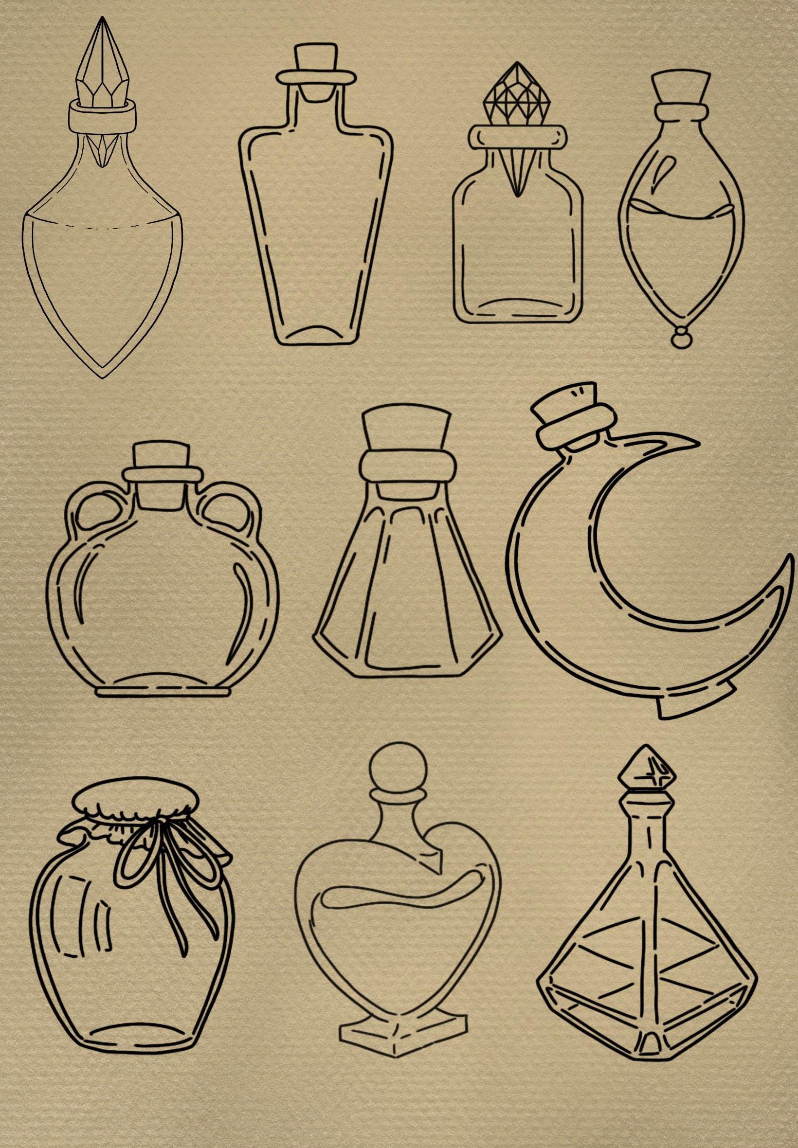 Potion Bottle Procreate Stamps - 20 Stamps - Etsy
