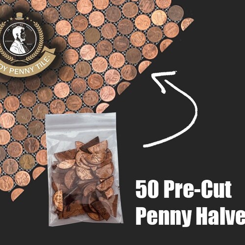 Pre-cut Penny Halves for Penny Tile Edging | Etsy