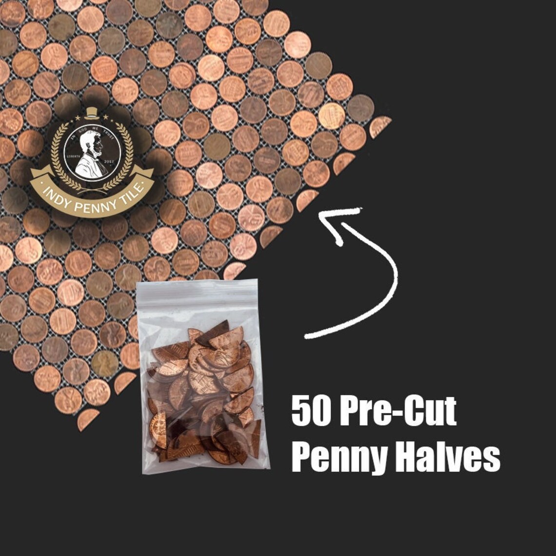 Pre-cut Penny Halves for Penny Tile Edging - Etsy
