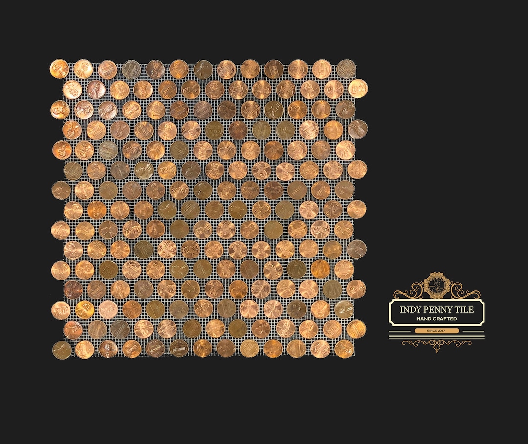 Tile Sheets of US Copper Pennies. Penny Floor and Backsplash Tiles (12 ...