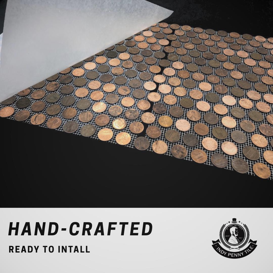 Tile Sheets of US Copper Pennies. Penny Floor and Backsplash Tiles (12 ...