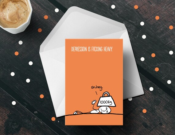 Depression Card Mental Illness Card Compassion Card | Etsy